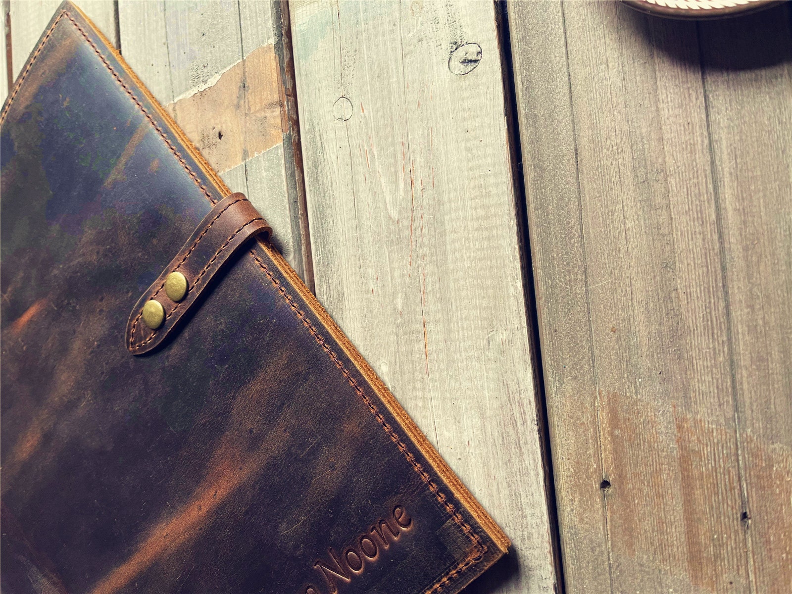 Personalized Leather Portfolio Case: Handmade A4 Document Organizer - Etsy