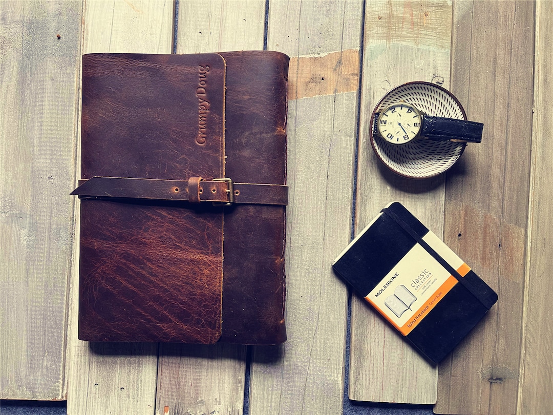 Personalized Leather Journal: Custom Large Small Leather Bound Notebook ...