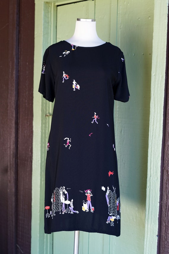 1990s David Dart Collection Shopping Scene Black Shor… - Gem