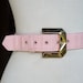 1980s Pink White Houndstooth Checked Fabric Belt With Gold Tone Buckle ...