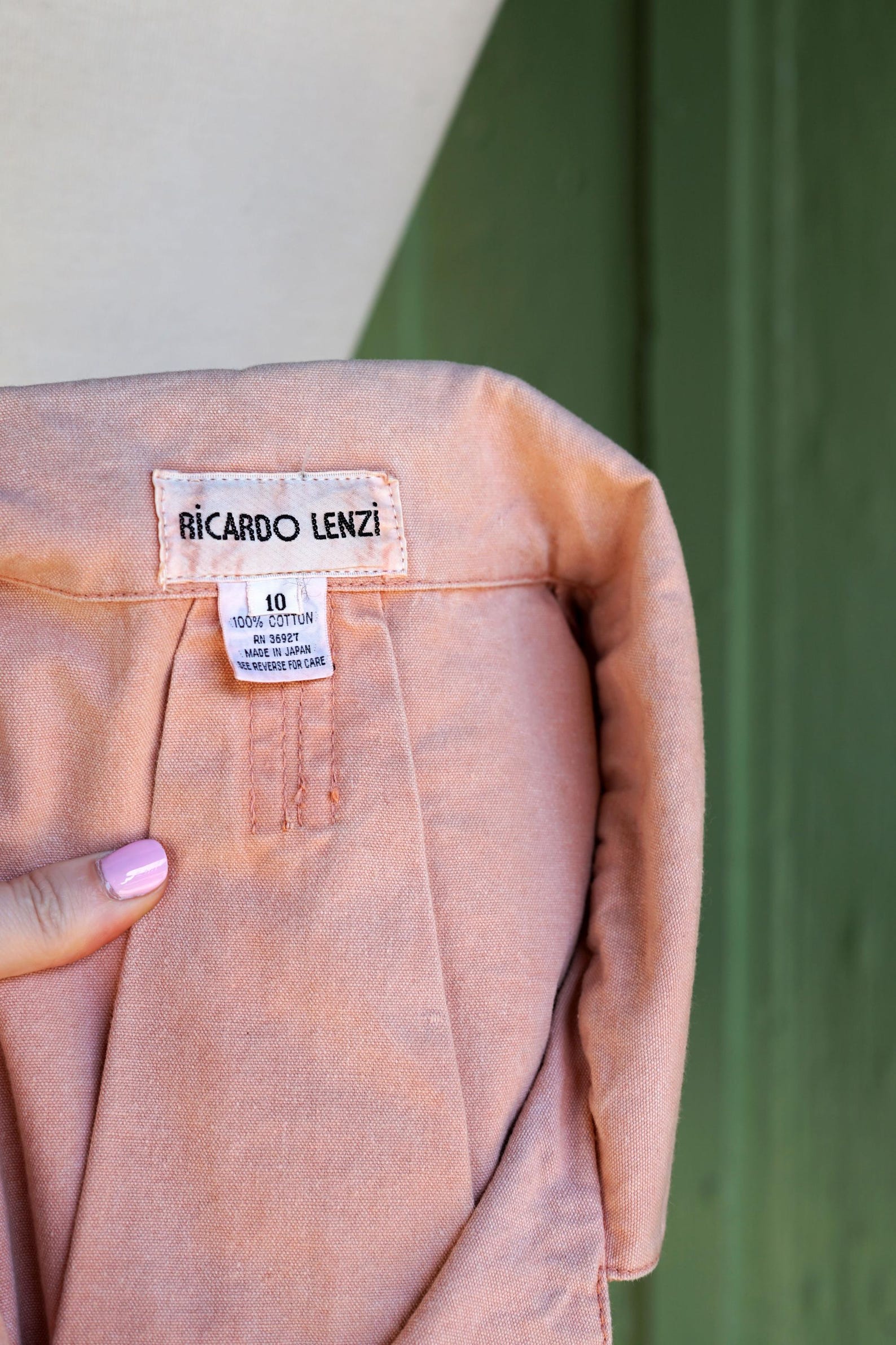 1980s 1990s Dusty Pink Cropped Relaxed Fit Jacket // 80s 90s Cotton ...