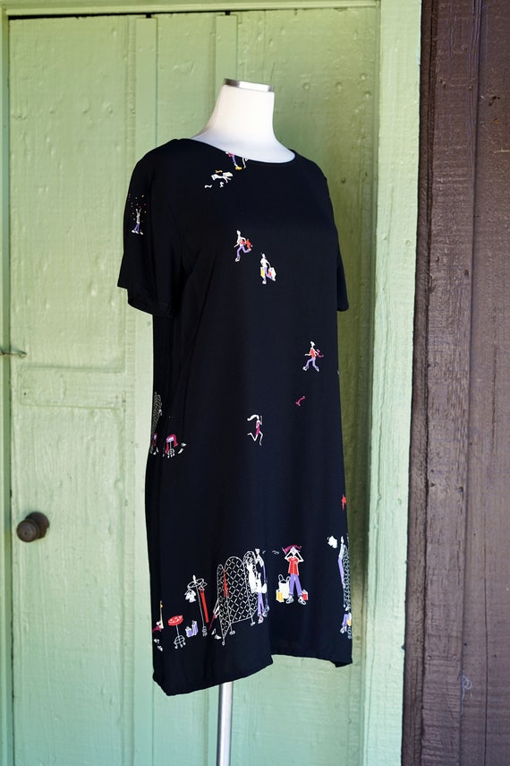 1990s David Dart Collection Shopping Scene Black Shor… - Gem