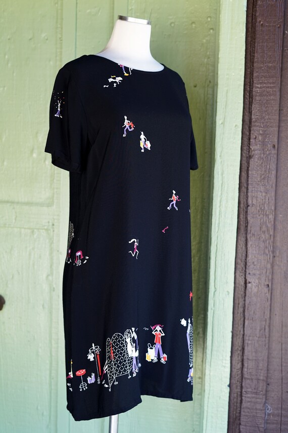 1990s David Dart Collection Shopping Scene Black Shor… - Gem