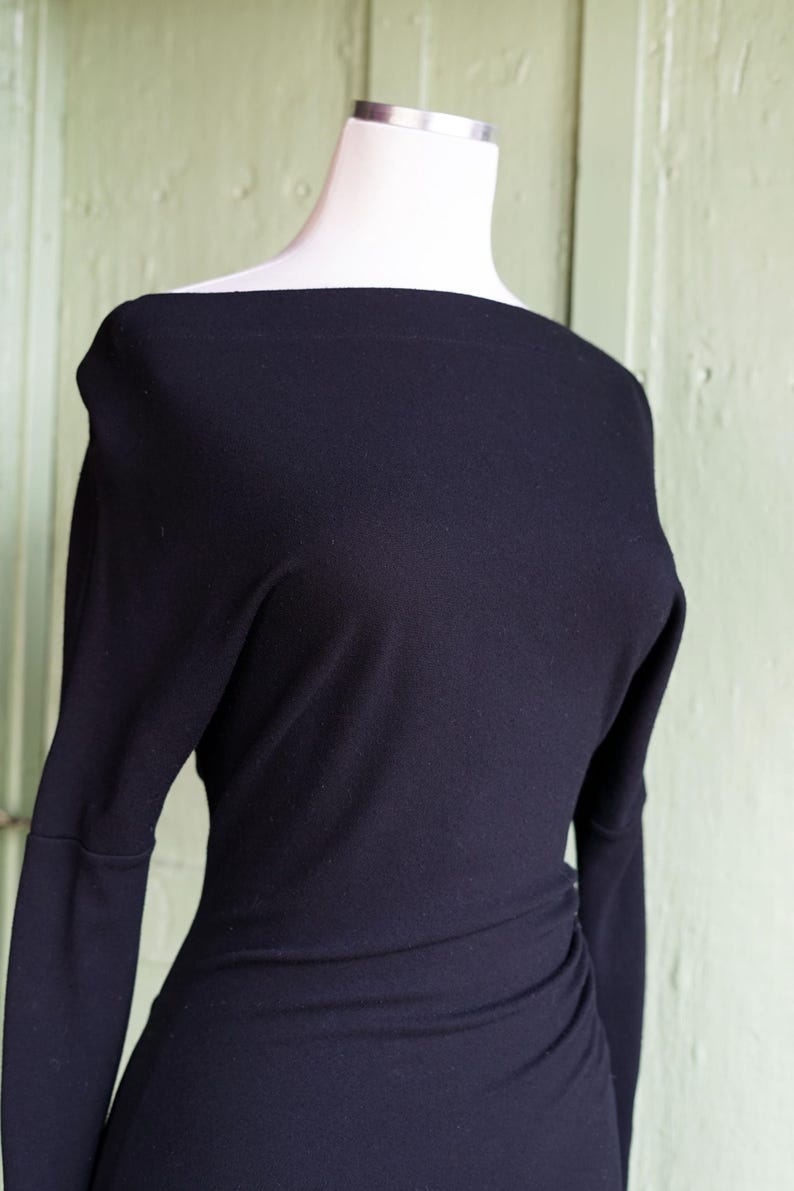 Vivienne Westwood Anglomania Black Wide Neck Long Sleeve Pencil Dress ...