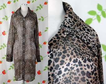 Sheer Leopard Dress - Etsy
