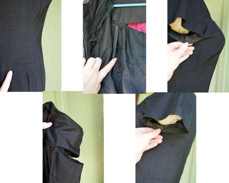 1950s 1960s Black Cocktail Dress With Chest Cutout by Estevez // 50s ...