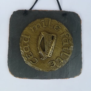 Cead Mile Falite Slate Wall Plaque - Etsy UK