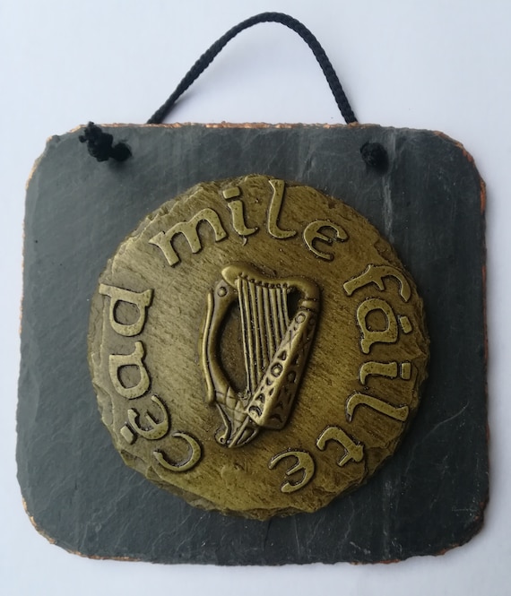 Cead Mile Falite Slate Wall Plaque - Etsy UK