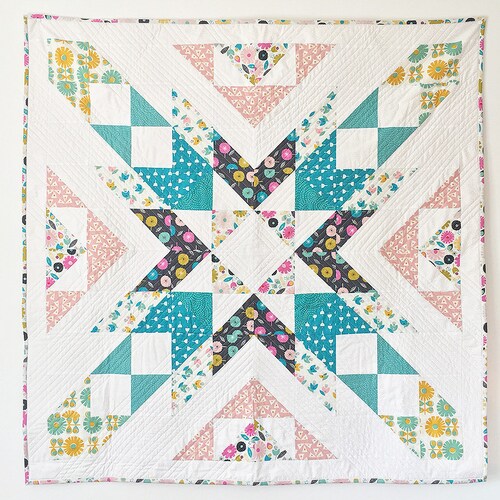 PDF Quilt Pattern Confetti Burst Patchwork Star Quilt Pattern - Etsy