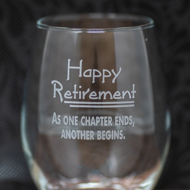 Retirement Wine Glass - Etsy