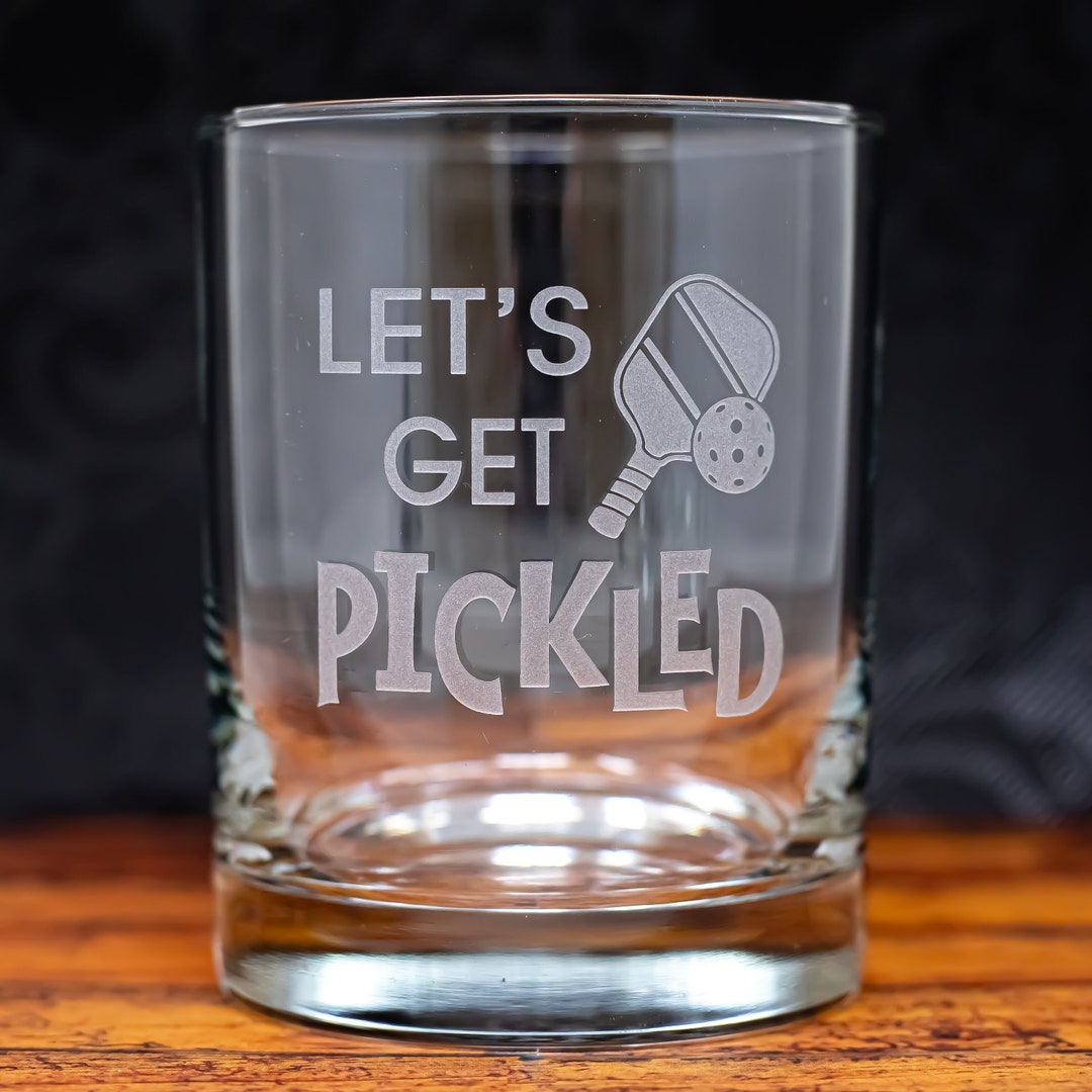 Etched Pickleball Whiskey Glass: Personalized Sports Gift - Etsy