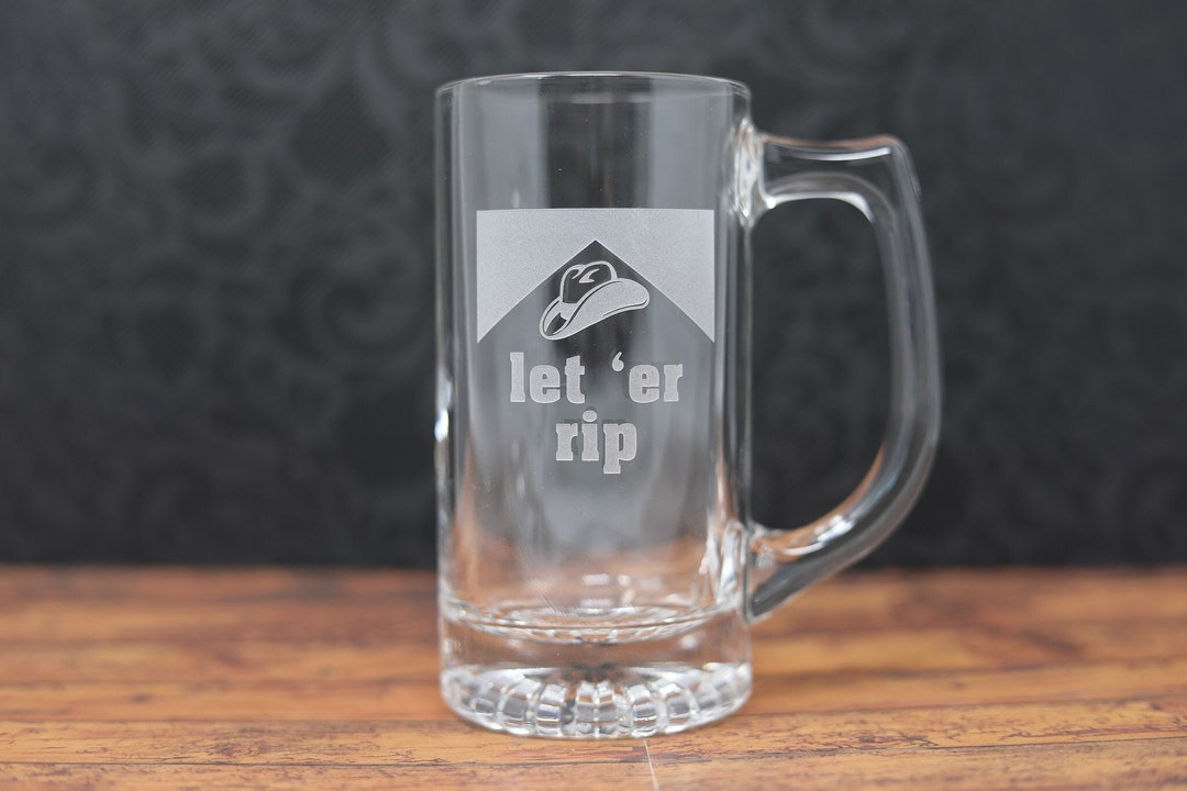 Let Er Rip Beer Mug, Yellowstone Inspired Rip, Etched, Free ...