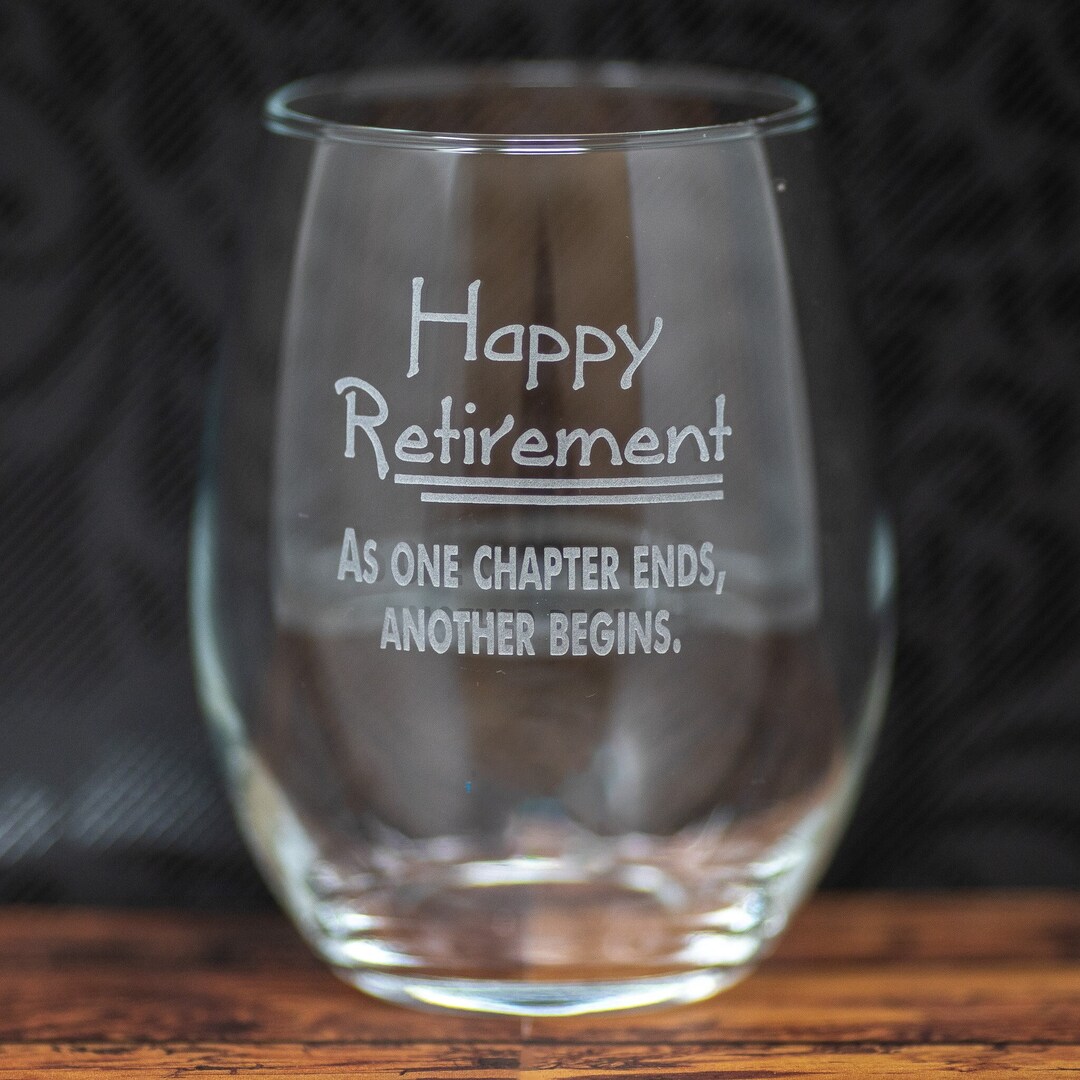 Happy Retirement, as One Chapter Ends Another Begins, Coworker, Etched ...