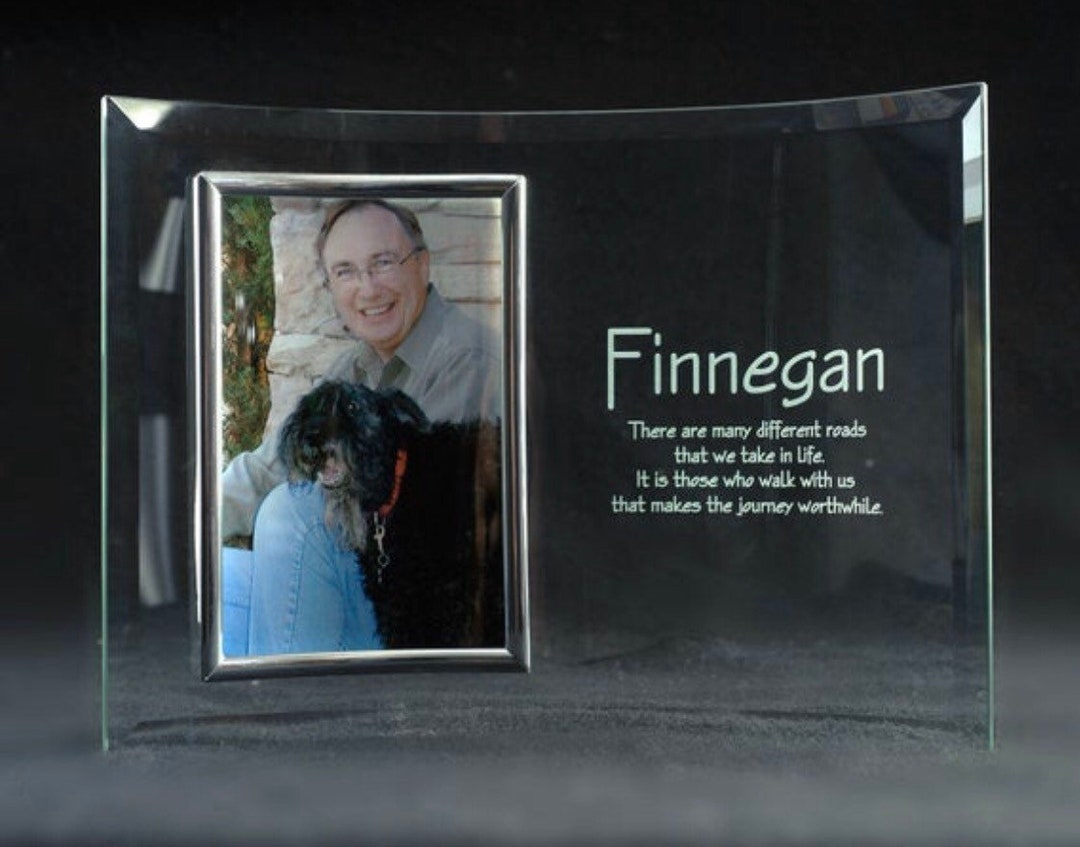Etched Glass Dog Memorial Picture Frame: Personalized Pet Loss Gift - Etsy