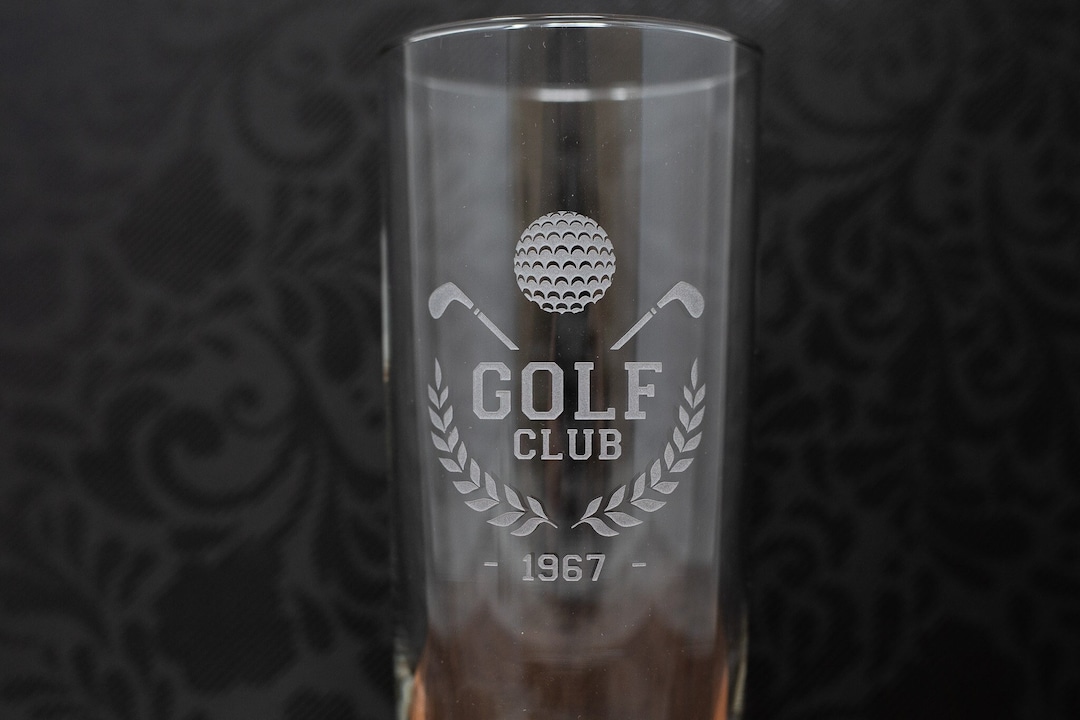 Golf Club With Year, Engraved Highball Glass, Etched, Free Shipping and ...