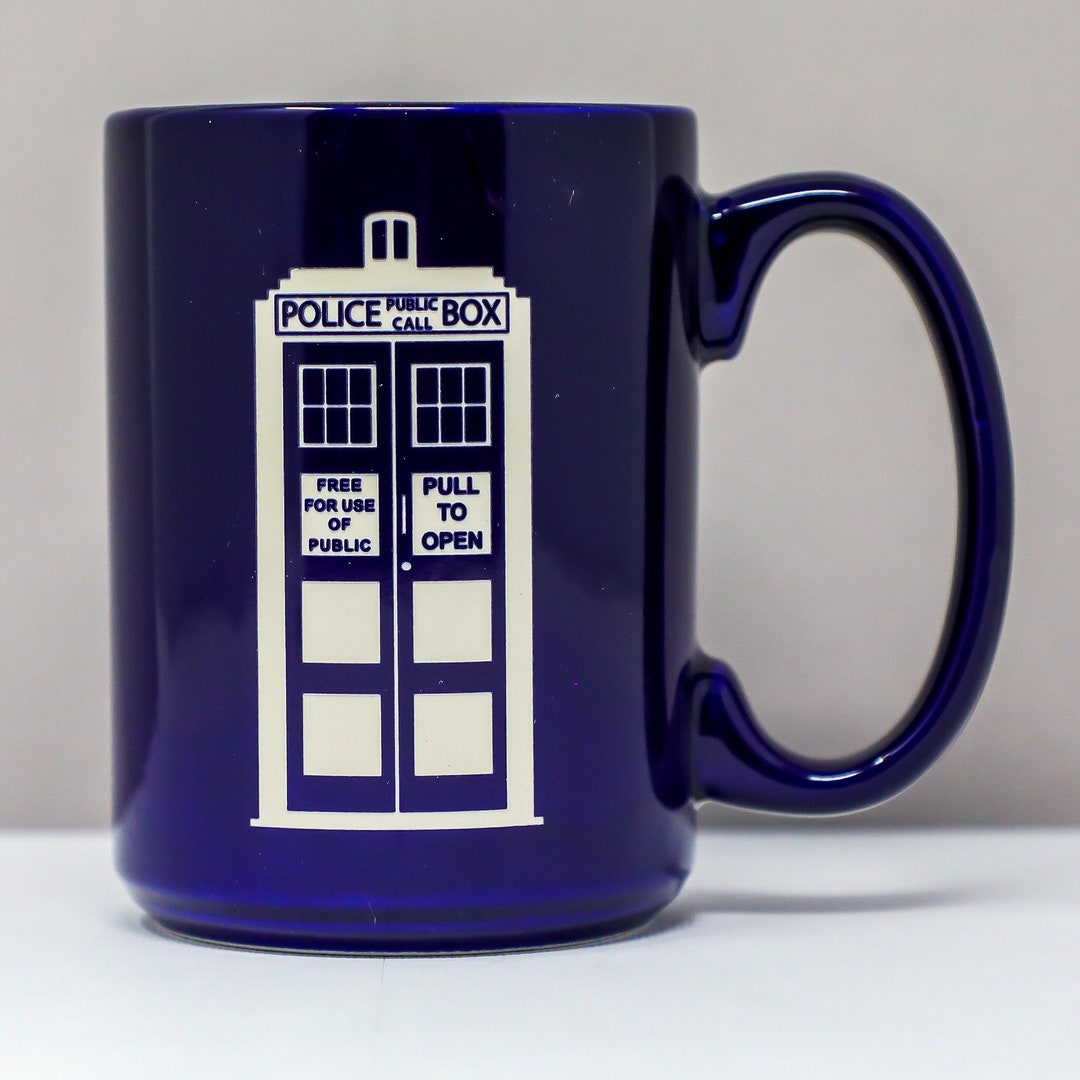 TARDIS, Doctor Who Inspired Etched Mug, Police Call Box, Engraved ...