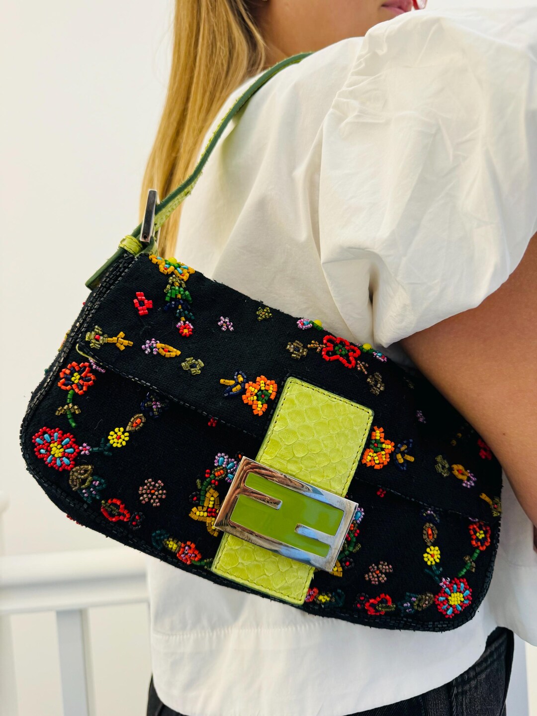 Beaded Fendi Baguette Shoulder Bag - Etsy