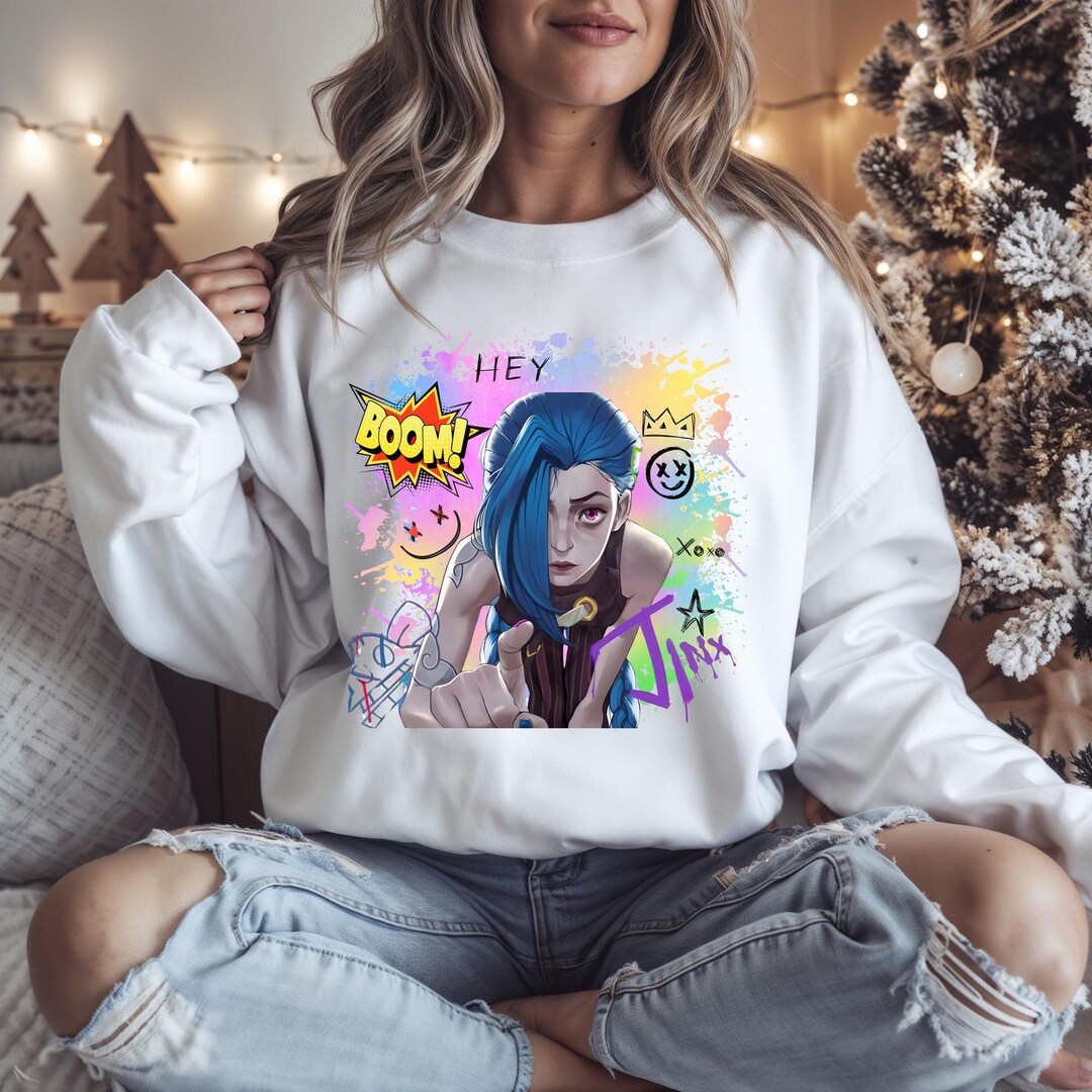 Jinx Style Sweatshirt Champion Jinx Inspired Hoodie Zaun Hoodie Jinx ...
