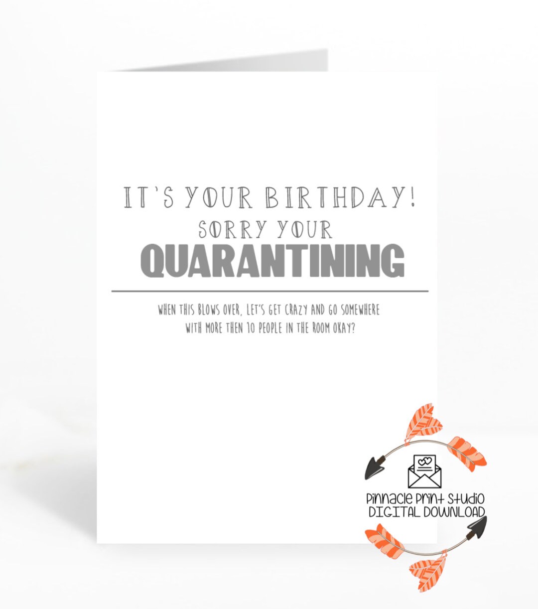 Quarantine Birthday Cards Ready to Print - Etsy