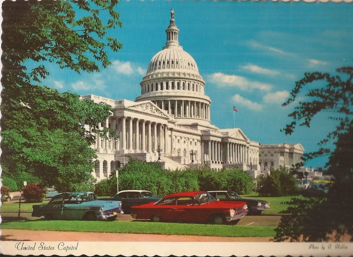 Washington DC Postcard Set, Monuments, Vintage Postcard, Set of 4 Cards ...
