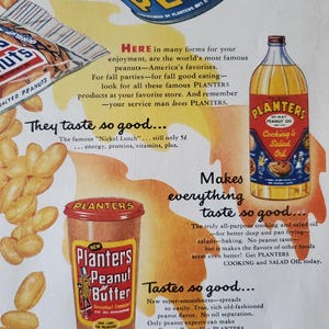 Planters Peanuts Fall Fiesta Vintage Magazine Advertisement With a ...