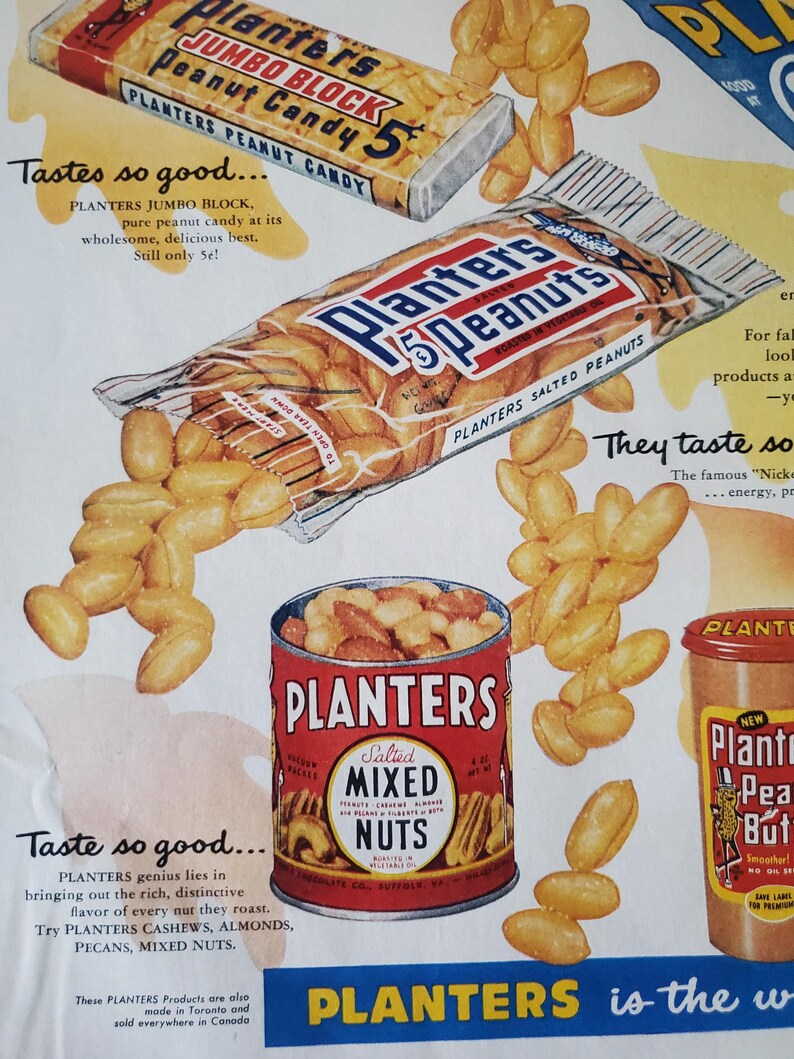 Planters Peanuts Fall Fiesta Vintage Magazine Advertisement With a ...