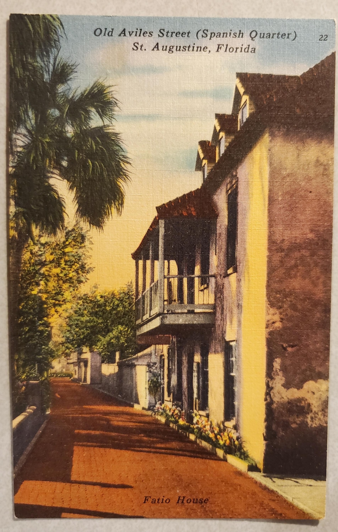 St. Augustine Florida Old Aviles Street, Fatio House, Spanish Quarters ...