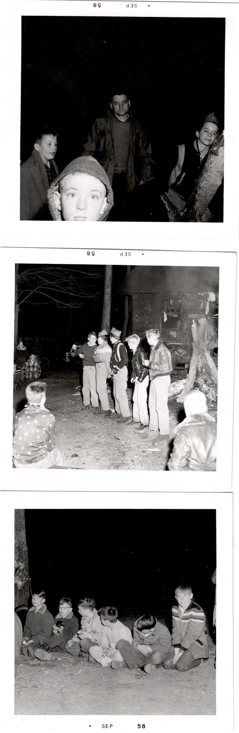 Boy Scout Camp, Totem Pole, Camping, Vintage Photographs, Set of 9 ...