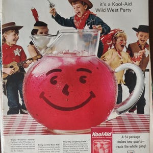 Kool-aid Advertisement, Vintage Magazine Ad, Fruit-flavored Beverage ...