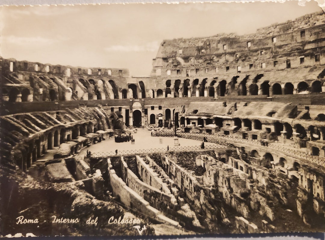 The Colosseum, Rome, Vintage Postcard, Black and White Photo Postcard ...