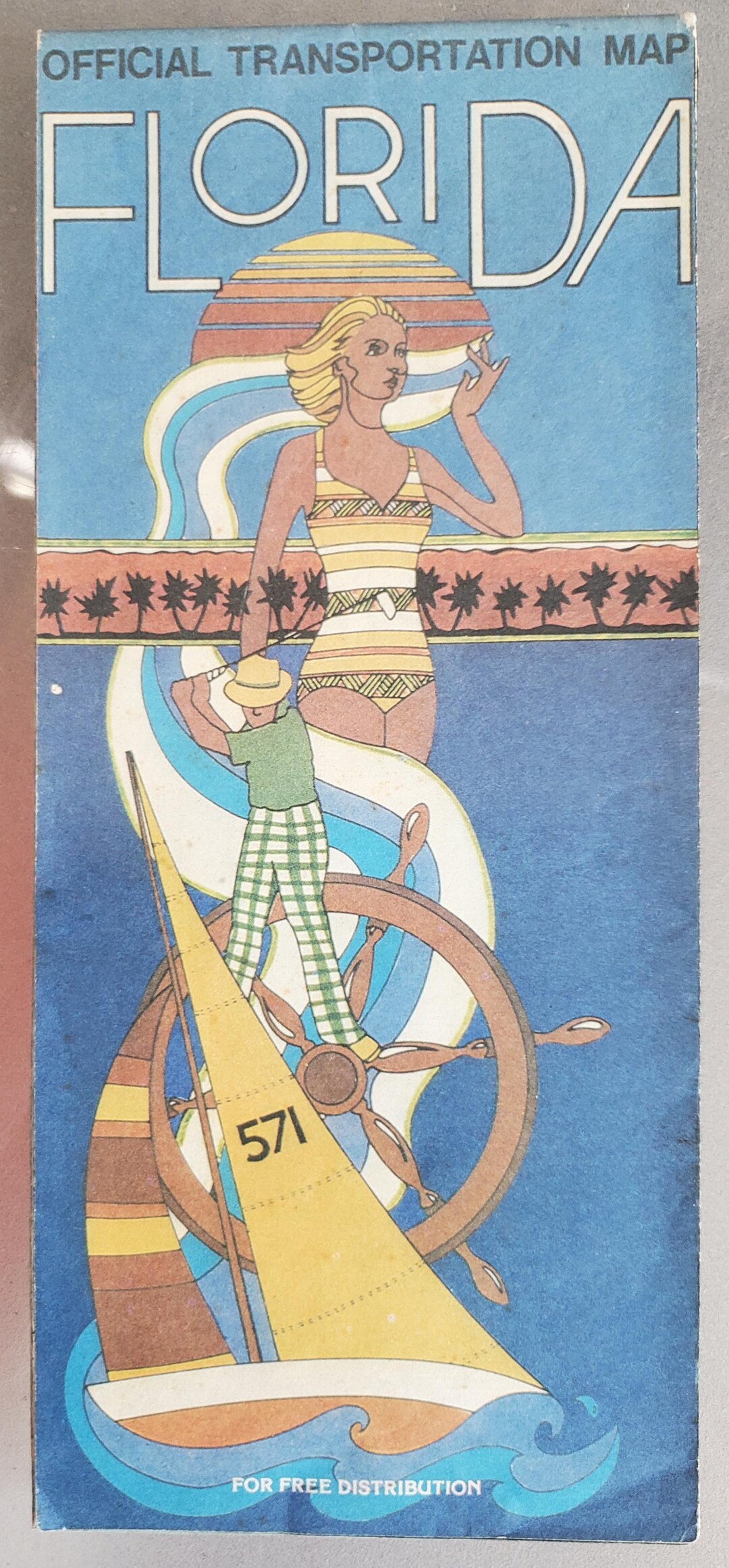 1980 Florida Road Map, Vintage Full Color Foldable Map, Vacation Travel ...