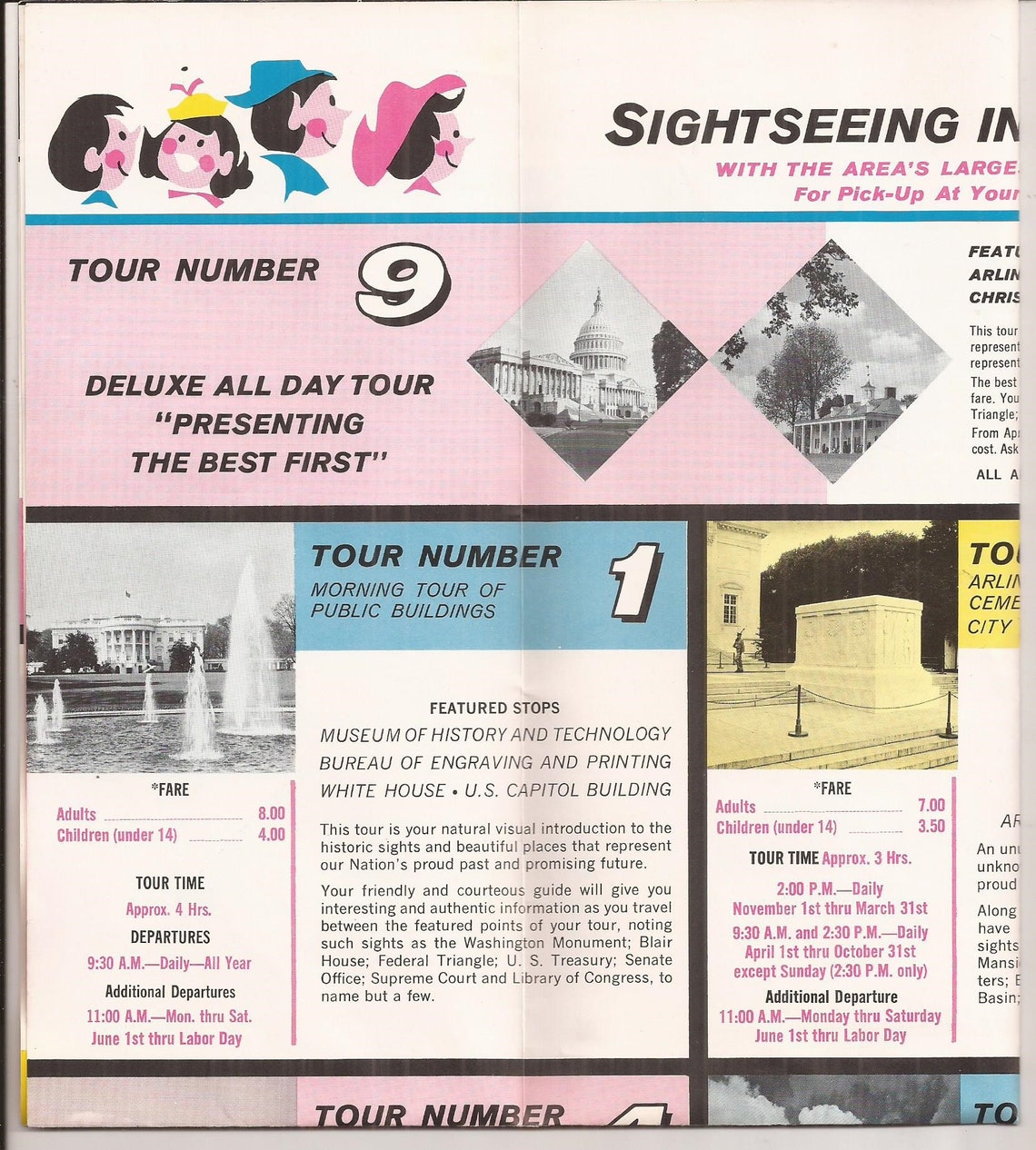 Washington DC Sightseeing Brochures, Bus Tours, Vintage Ephemera ...