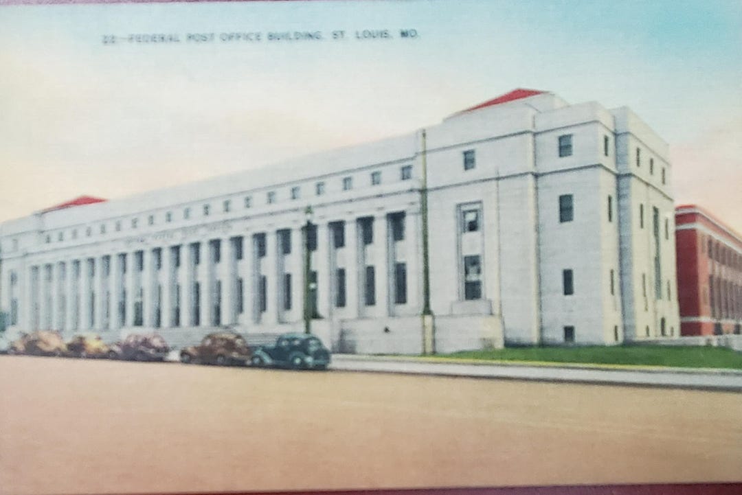 Federal Post Office Building, St. Louis Missouri, Vintage Color ...