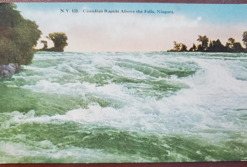 Canadian Rapids Above the Falls, Niagara Falls, Vintage Color ...