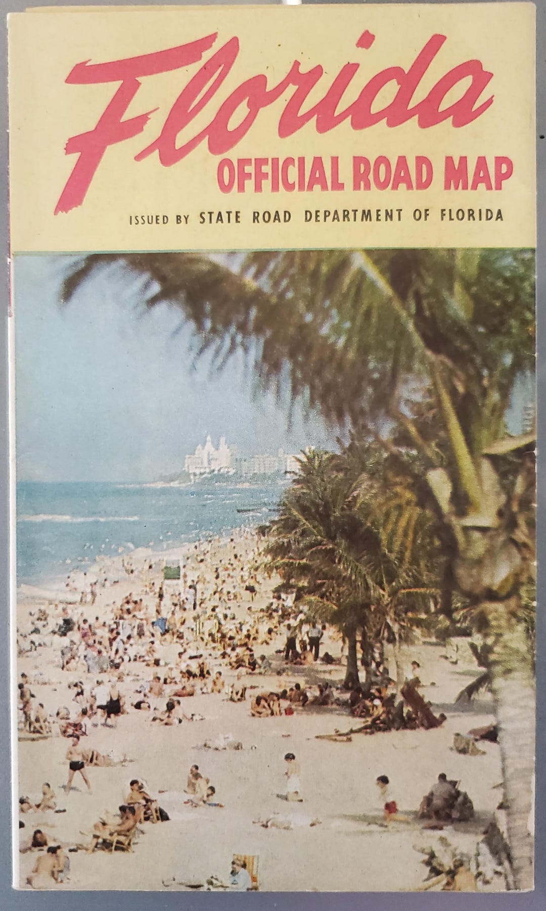 Official Florida Road Map by State Road Department of Florida, Vintage ...
