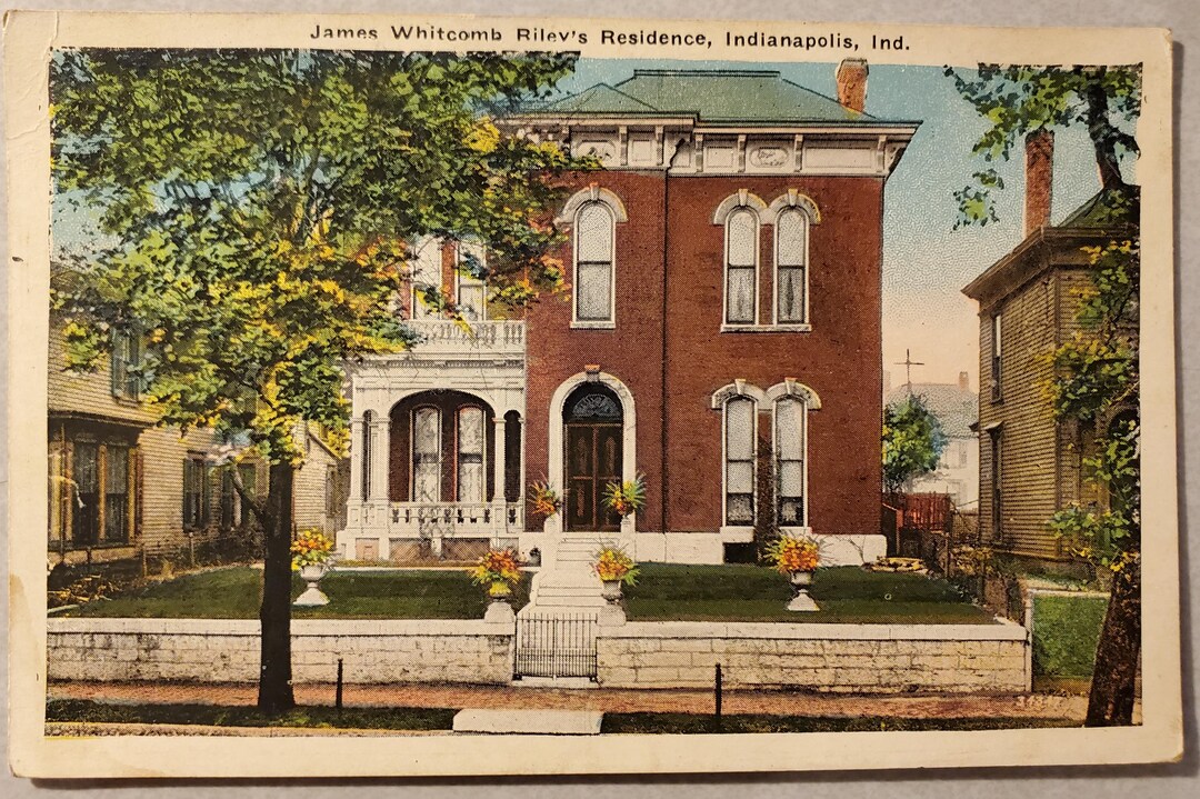 James Whitcomb Riley's Residence, Indianapolis, Indiana, Vintage Color ...