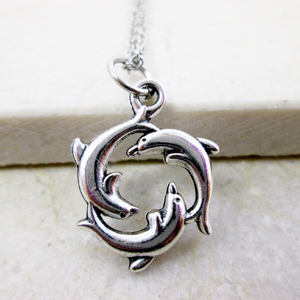 Dolphin Necklace - Etsy