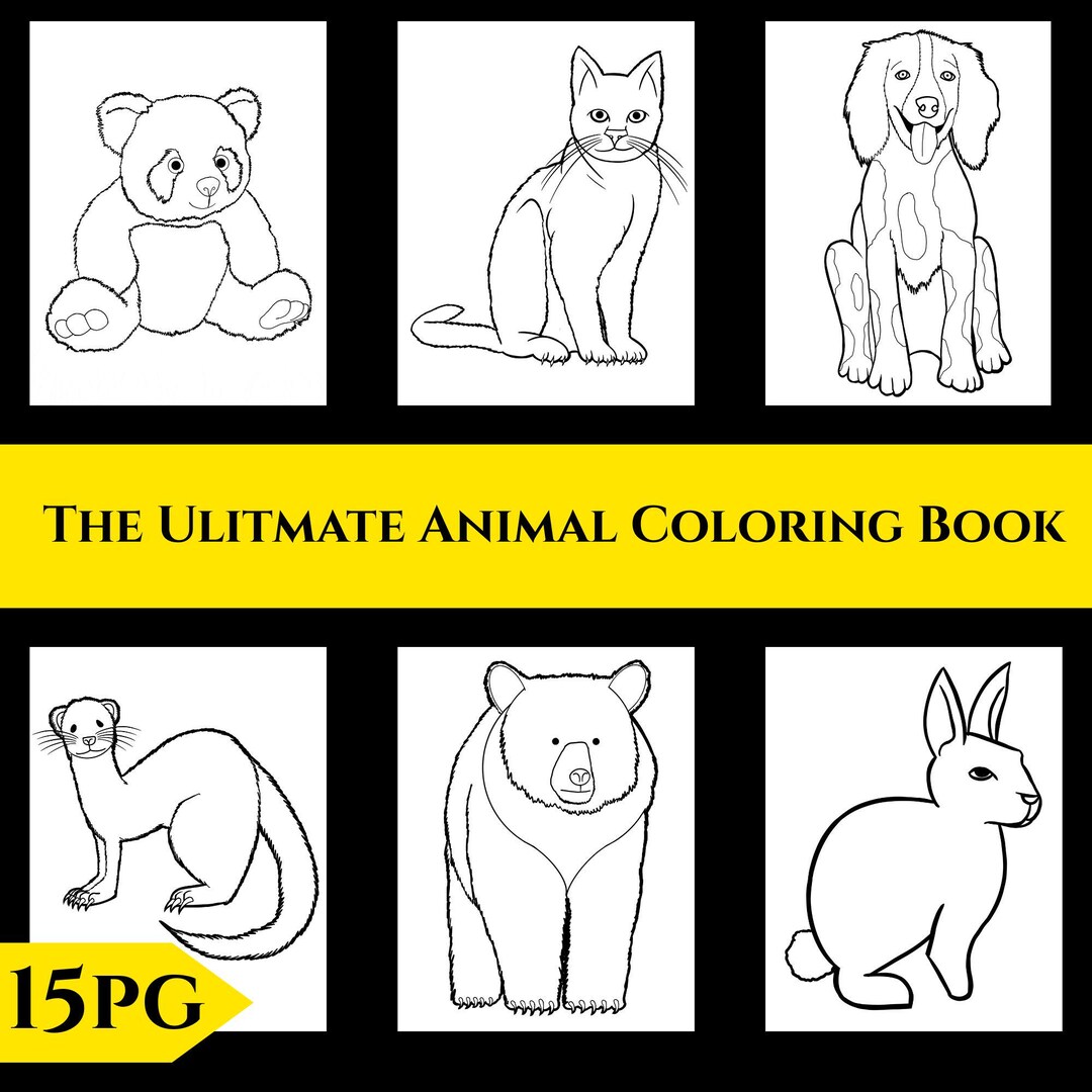 The Ultimate Animal Coloring Book for Kids and Adults Including a ...
