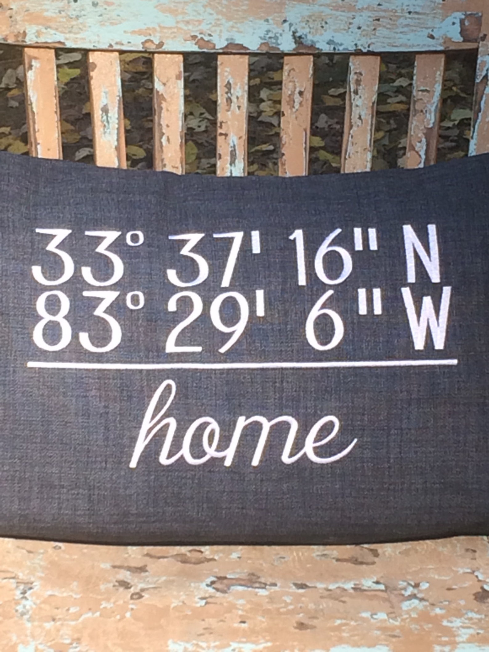 Custom Coordinates Pillow - Etsy