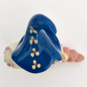 Pixie Riding a Snail Figurine 1940s | Signed Betty Harrington | Ceramic ...