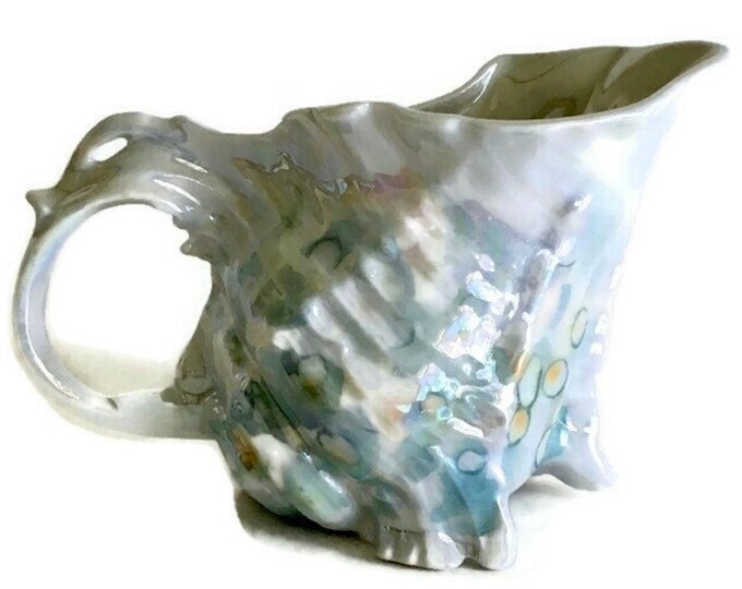 Royal Bayreuth Pitcher 1920s | Lusterware Cream Pitcher | Conch Shell ...