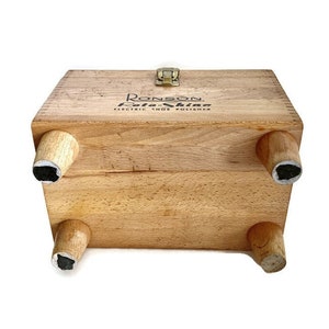 Shoe Shine Box With Shoe Brushes | Shoe Care Kit | Vintage Advertising ...