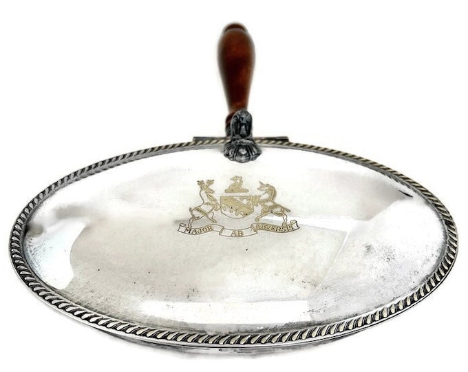 Silver Silent Butler 1940s | MAJOR AB ADVERSIS | Coat of Arms | F B ...