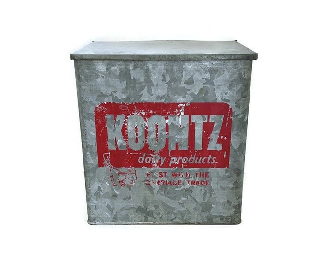 KOONTZ Dairy Porch Box | Milk Delivery Cooler | Galvanized Metal Milk ...