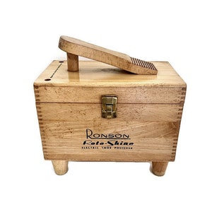 Shoe Shine Box With Shoe Brushes | Shoe Care Kit | Vintage Advertising ...