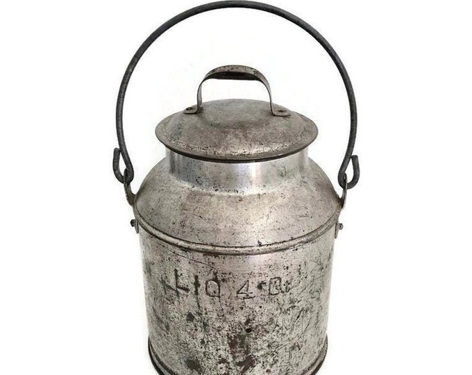 Vintage Cream Can 1930s | 4 QT Dairy Can | Farm Milk Can | Country ...