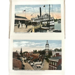 Annapolis Souvenir Postcard Folder 1910s Maryland - Etsy