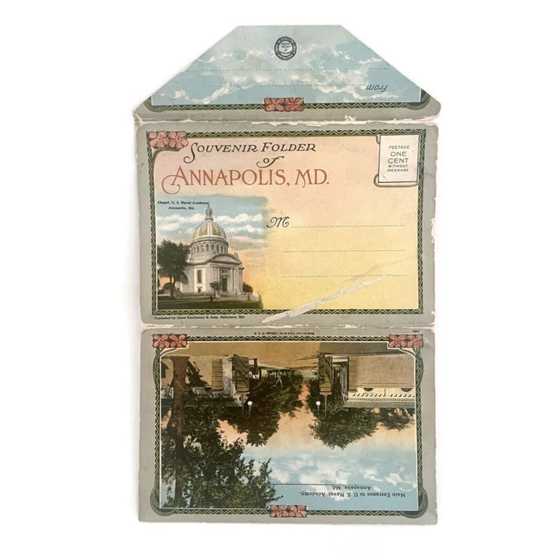Annapolis Souvenir Postcard Folder 1910s | Maryland Memorabilia | Anne ...
