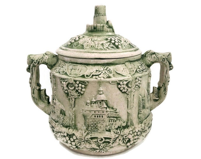 Vintage German Castle Cookie Jar | Neuschwanstein Castle | Hand Paint ...