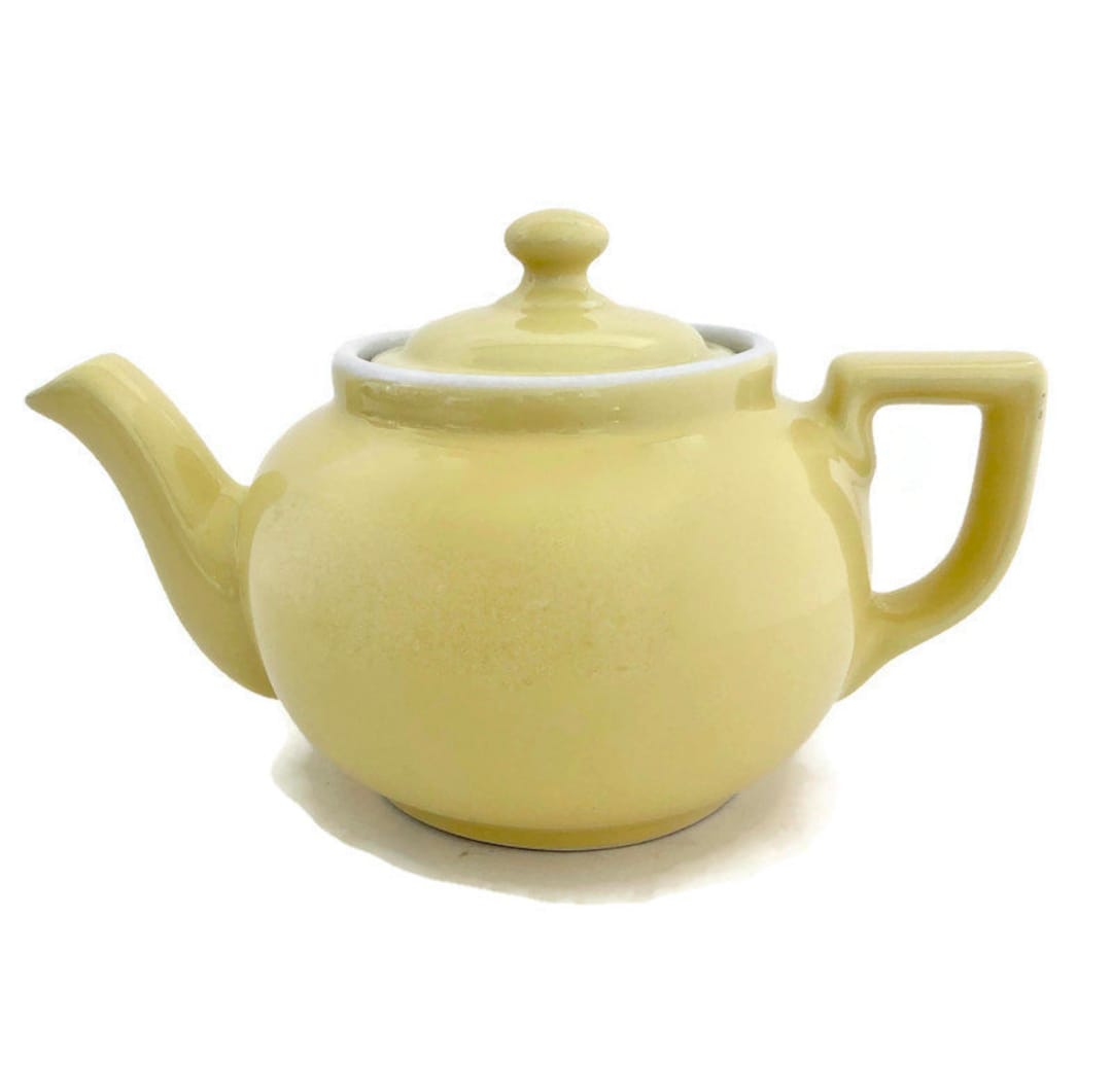 Yellow HALL Teapot 1950s Art Deco Vintage Teaware - Etsy